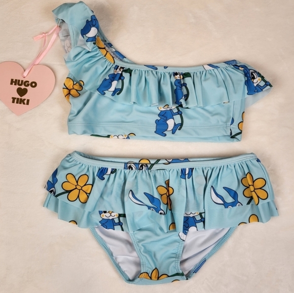 Hugo Loves Tiki | Swim | Hugo Loves Tiki Yellow Blue Bunnies Bikini ...